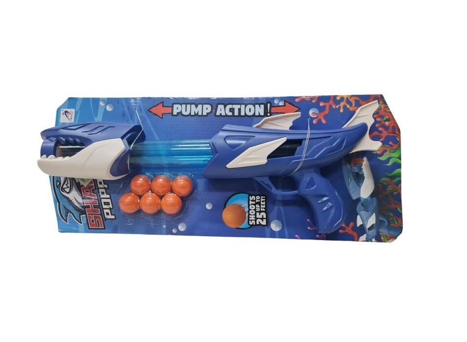 Pistola Lanza Pelotas Shark Popper – La Casa de Mamá